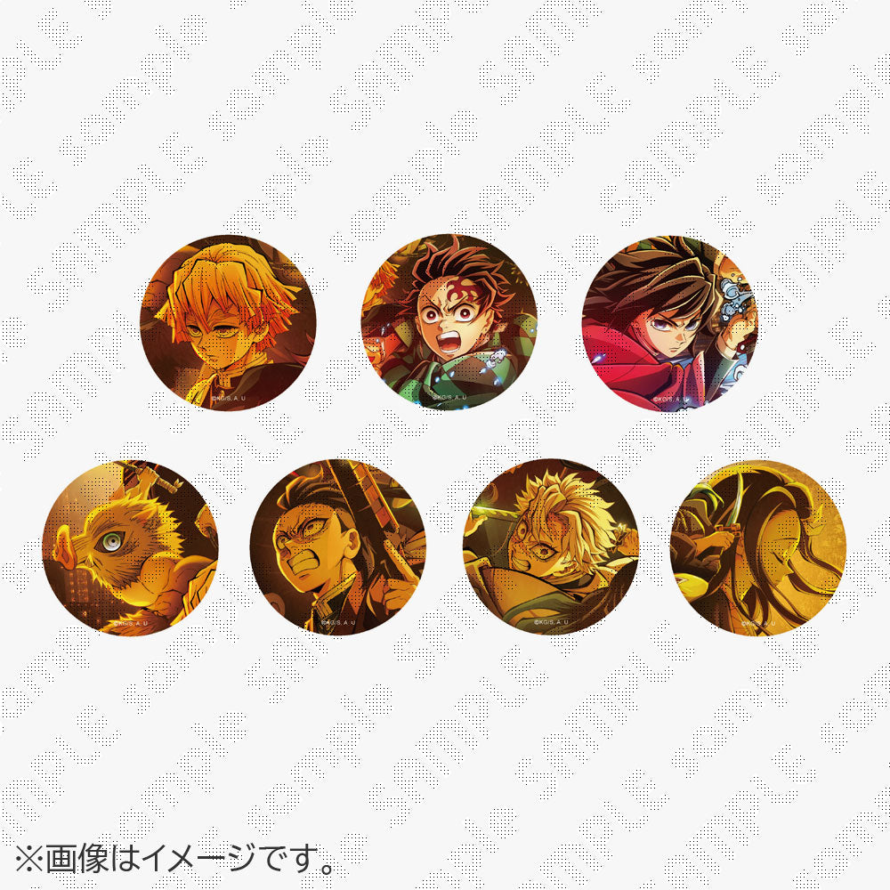 Key Visual Button Badge Set A, Demon Slayer -Kimetsu no Yaiba- The Mov