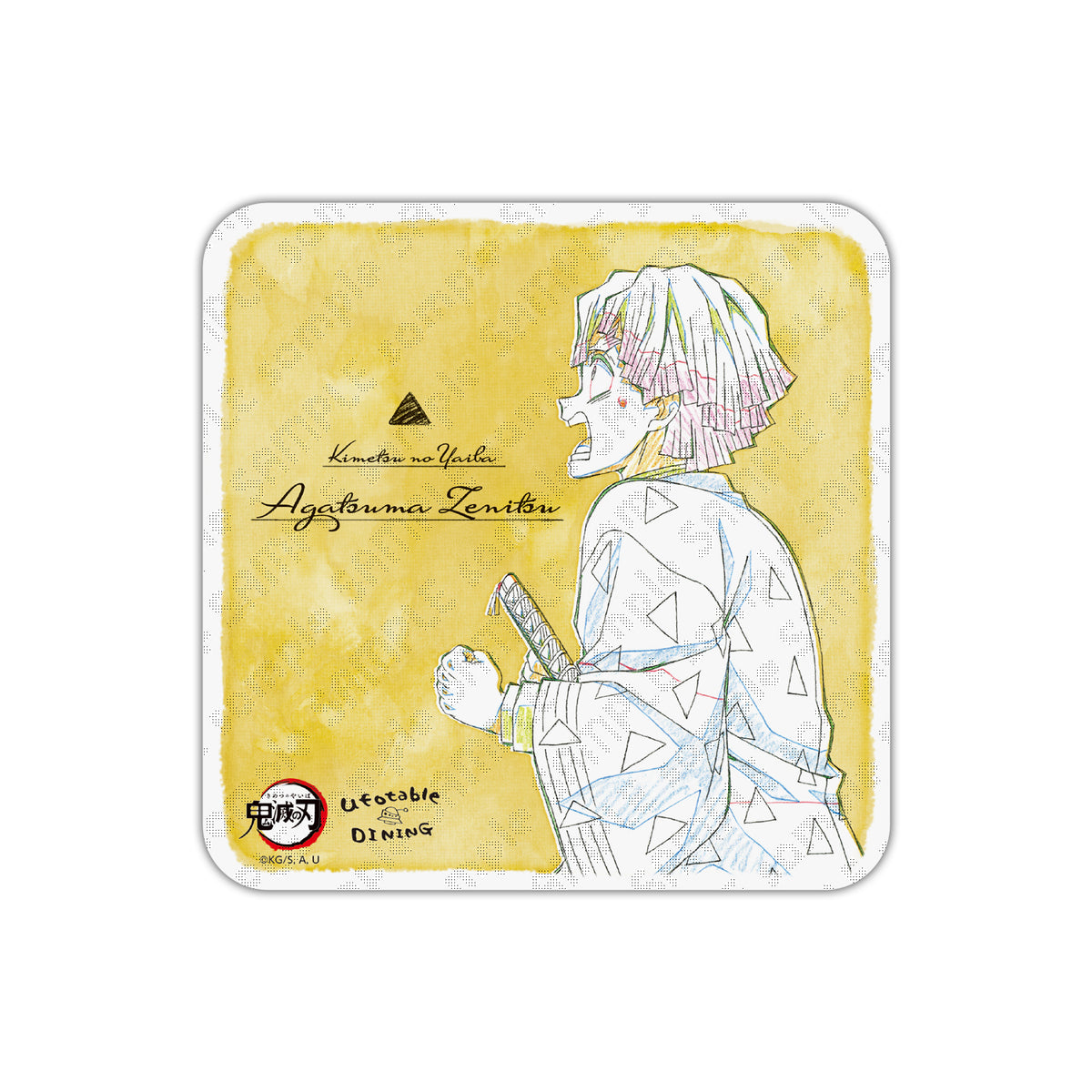 Square-Shaped Melamine Dinner Plate, Zenitsu Agatsuma